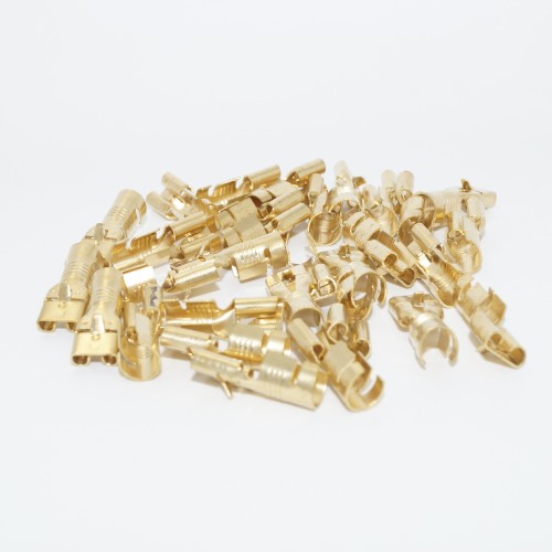 Pack of 10 - 6mm2 Uninsulated female spade terminals